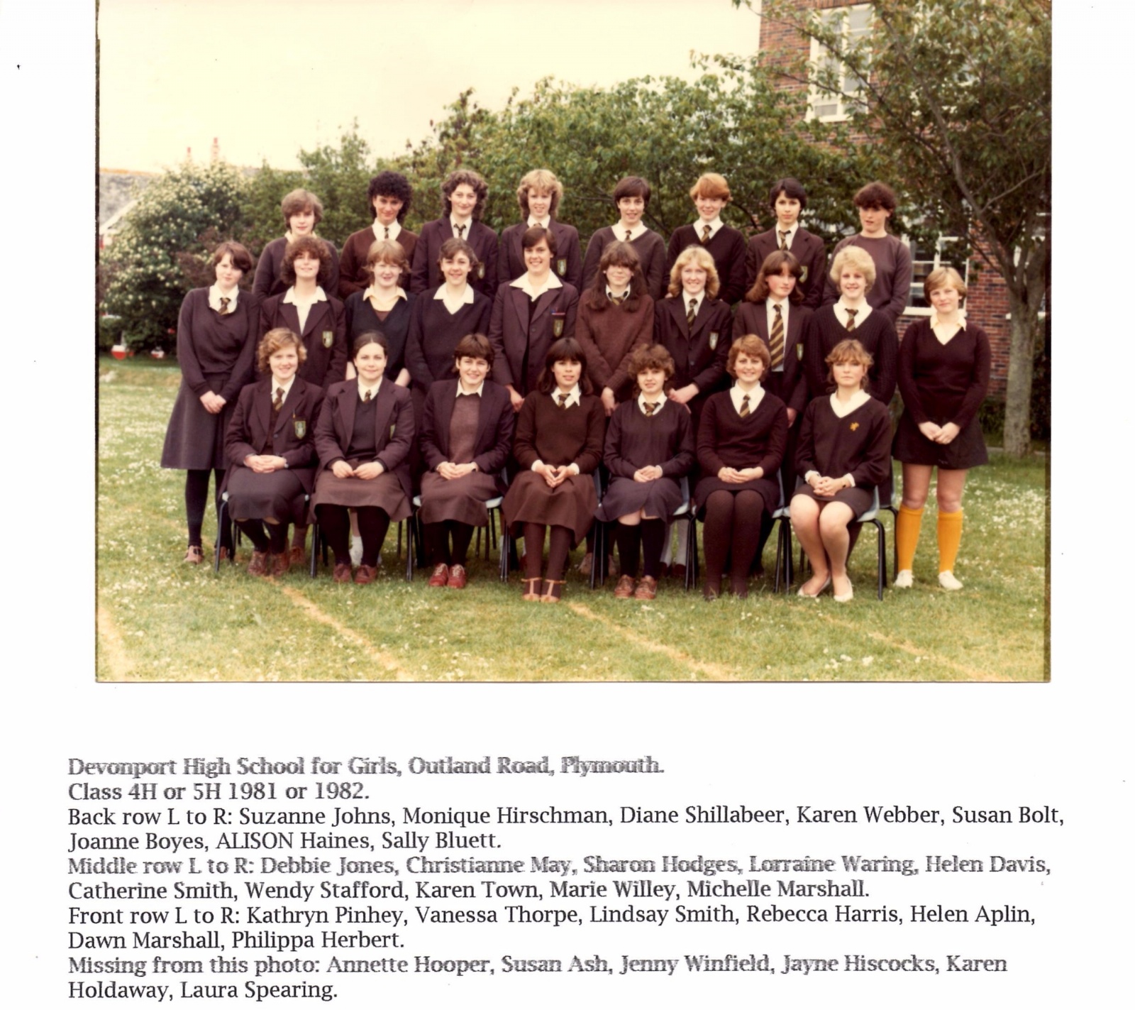 Devonport High School For Girls - 1980-1999